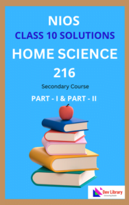 NIOS Class 10 Home Science Solutions - 2026 | NIOS Home Science Class ...
